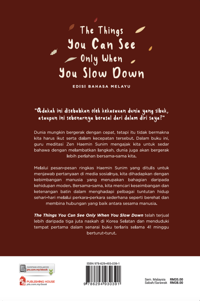 The Things You Can See Only When You Slow Down (Edisi Bahasa Melayu) - Buku - PTS